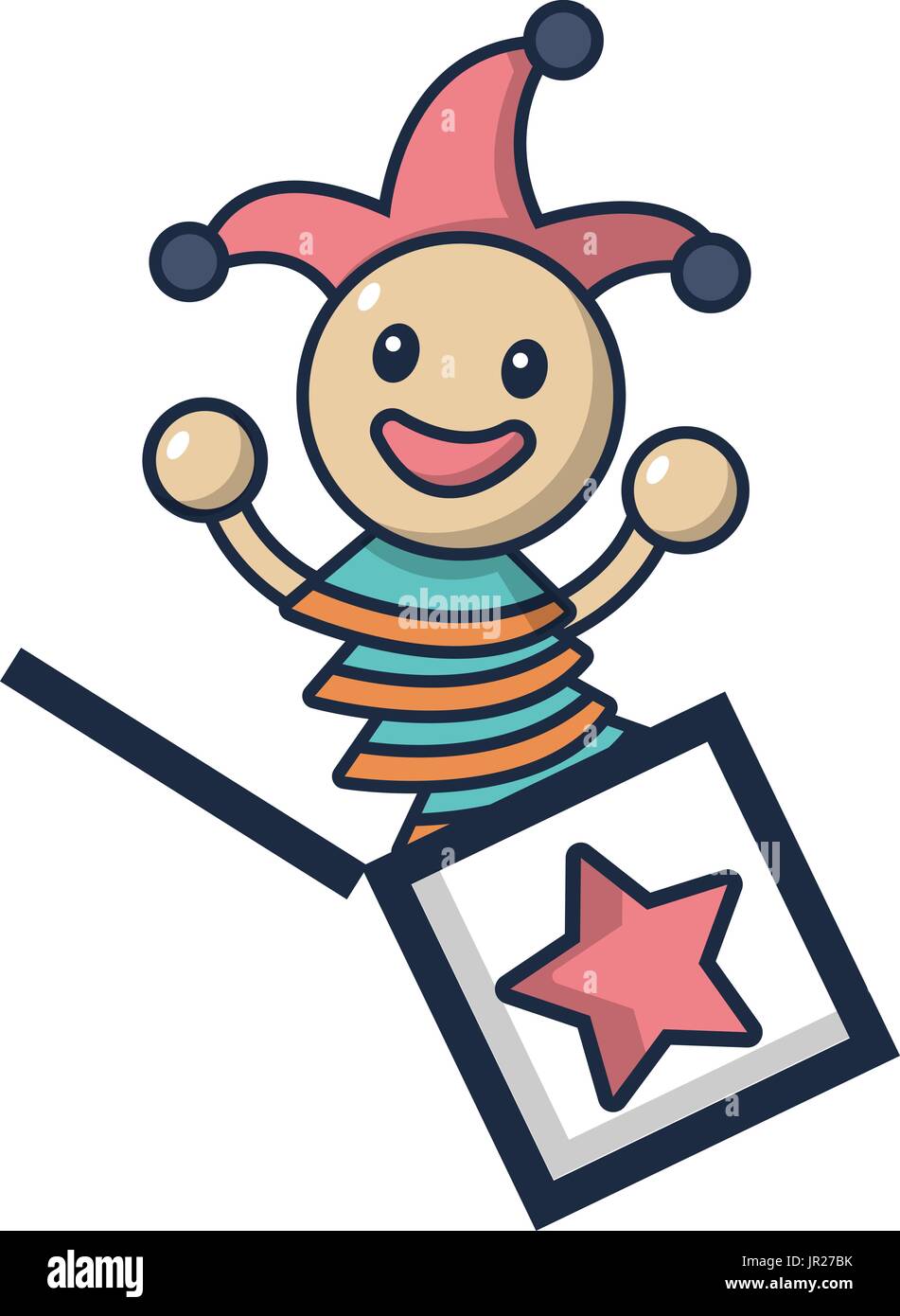 Jack in the box toy icon, cartoon style Stock Vector Image & Art - Alamy