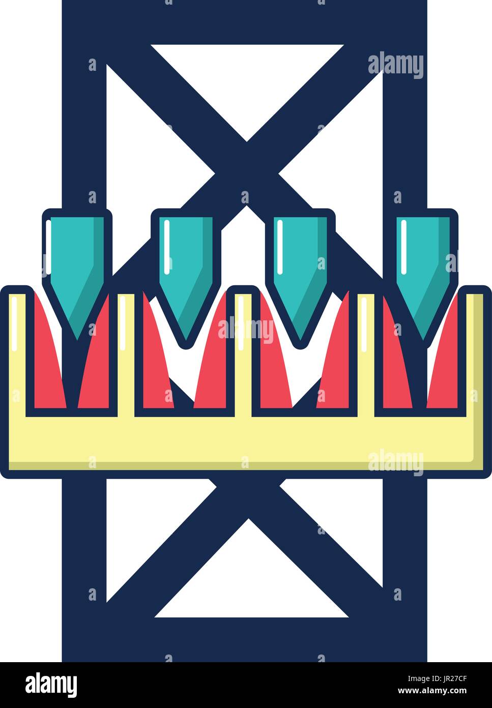 Freefall attraction icon, cartoon style Stock Vector Image & Art - Alamy