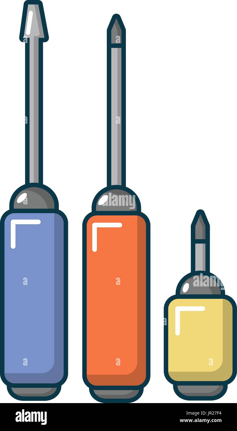 Screwdrivers set icon, cartoon style Stock Vector Image & Art - Alamy
