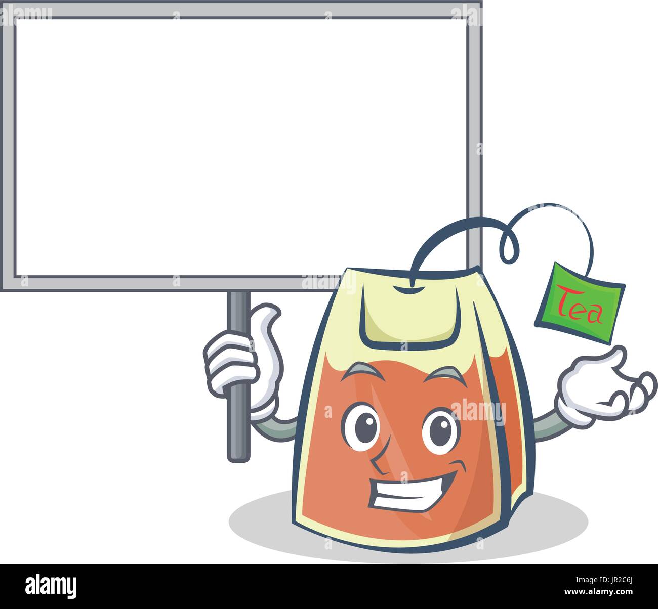 Bring board tea bag character cartoon vector illustration Stock Vector ...