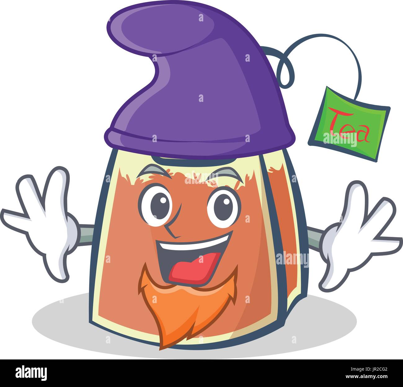 Elf tea bag character cartoon vector illustration Stock Vector Image ...