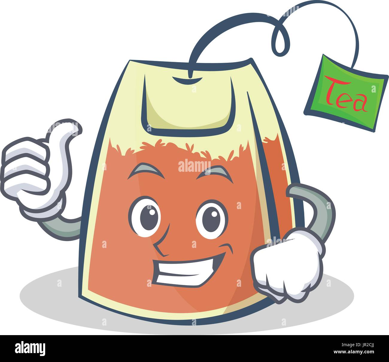Proud tea bag character cartoon vector illustration Stock Vector Image ...