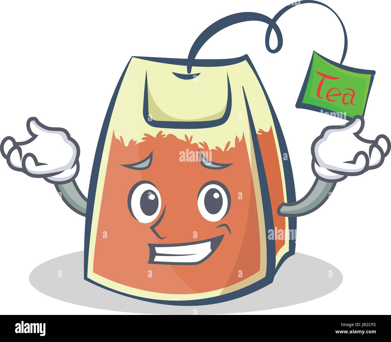Grinning tea bag character cartoon vector art collection Stock Vector ...