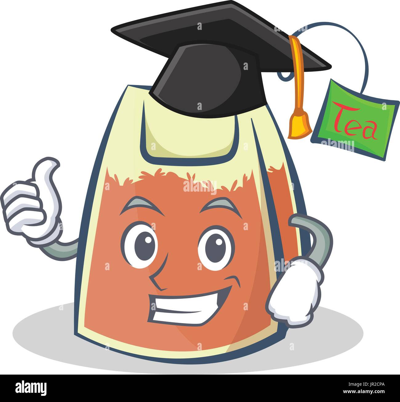 Graduation tea bag character cartoon vector art collection Stock Vector ...