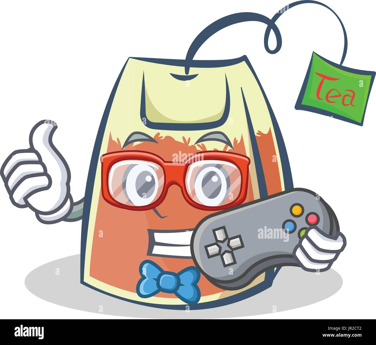 Gamer tea bag character cartoon vector art collection Stock Vector ...