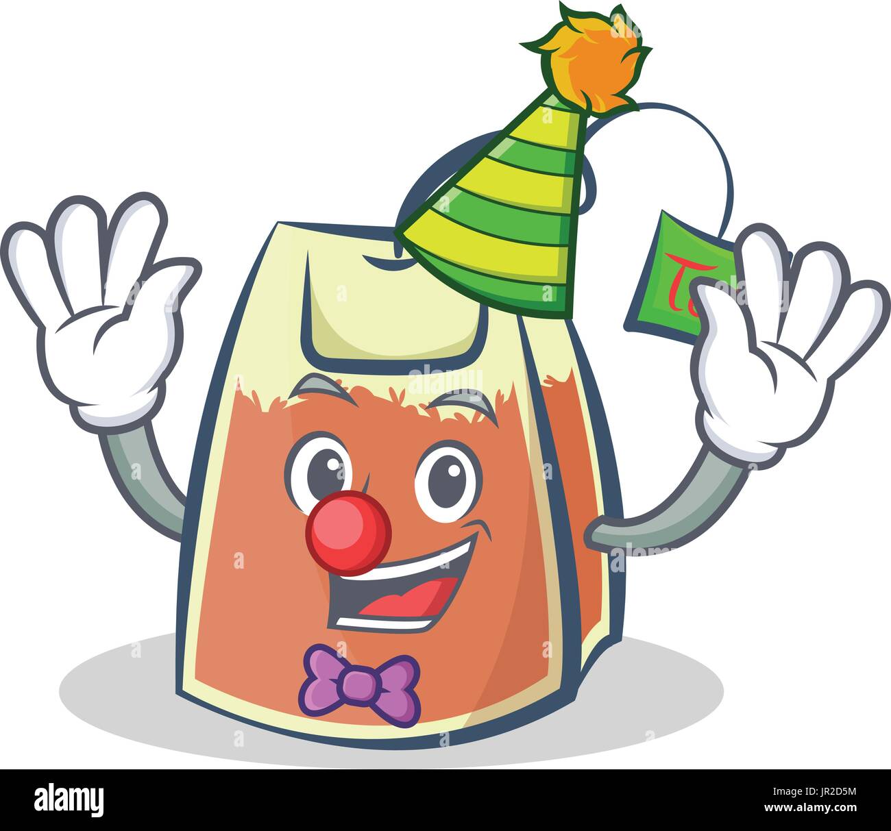 Clown tea bag character cartoon vector art Stock Vector Image & Art - Alamy