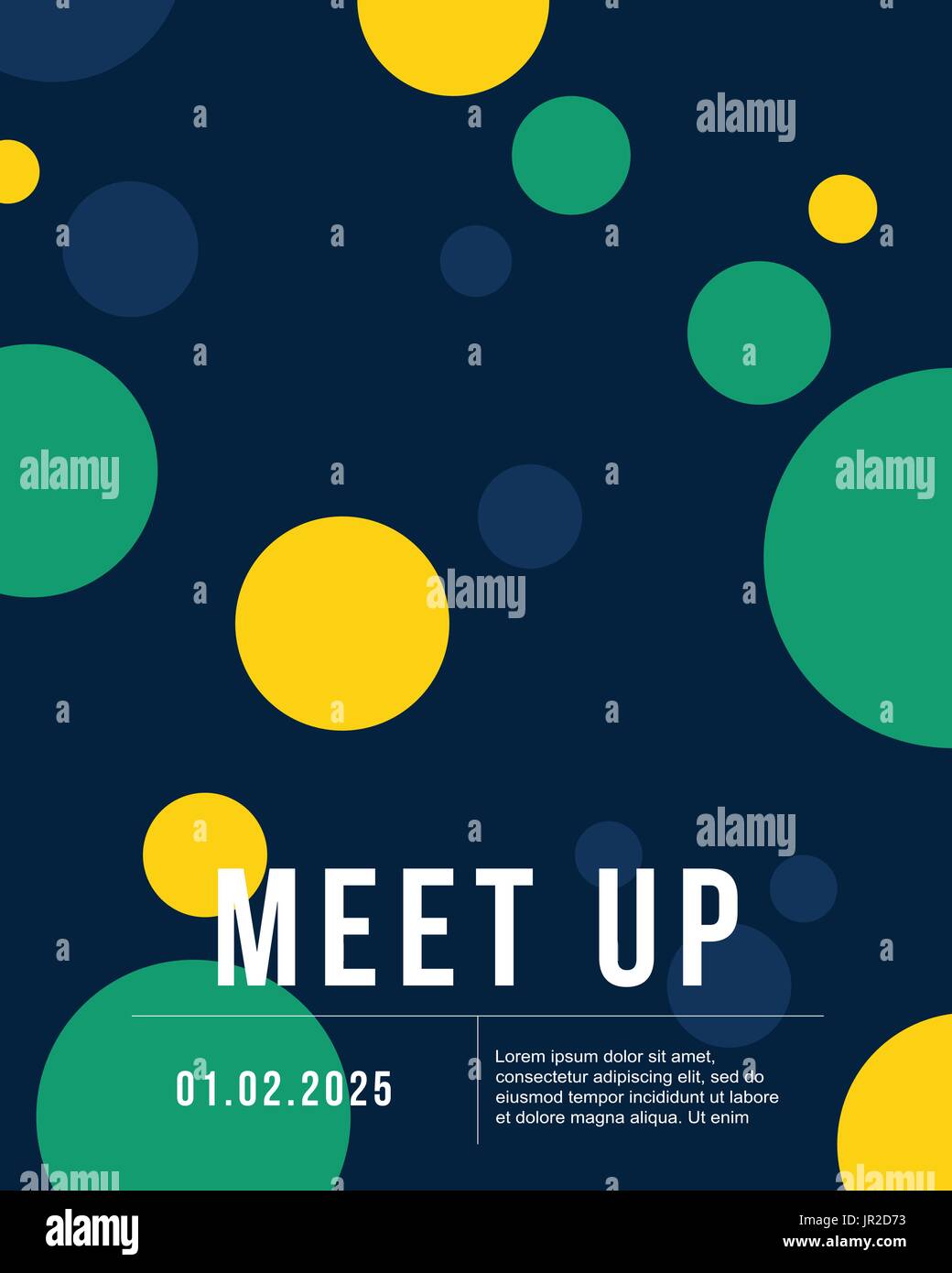 cool colorful background bubble style meet up card Stock Vector Image ...
