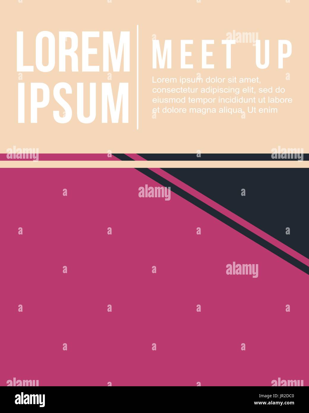 cool colorful background meet up card design style Stock Vector Image ...