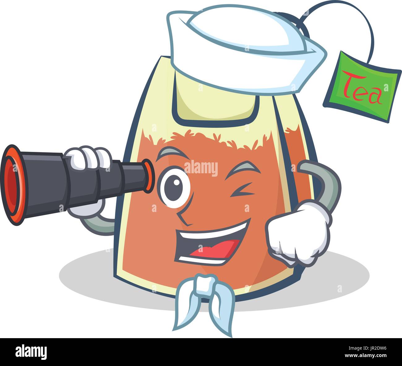 Waiter tea bag character cartoon Stock Vector Image & Art - Alamy