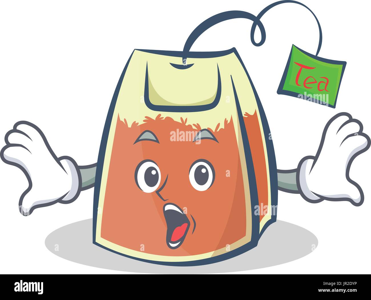 Surprised tea bag character cartoon Stock Vector Image & Art - Alamy