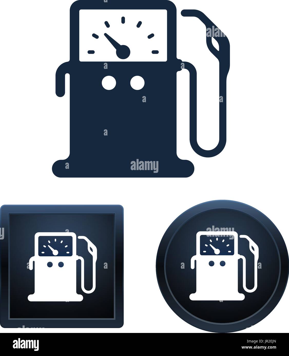 Design of gas pump icons on white background. Isolated vector ...