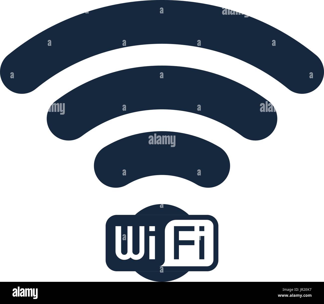 Design of wifi icon with text on white background. Isolated vector ...