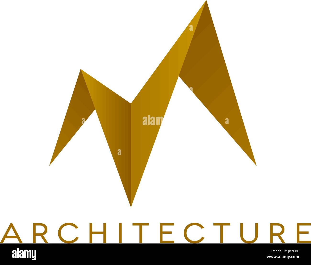 Design of architecture logo on white background. Roof shape. Isolated ...