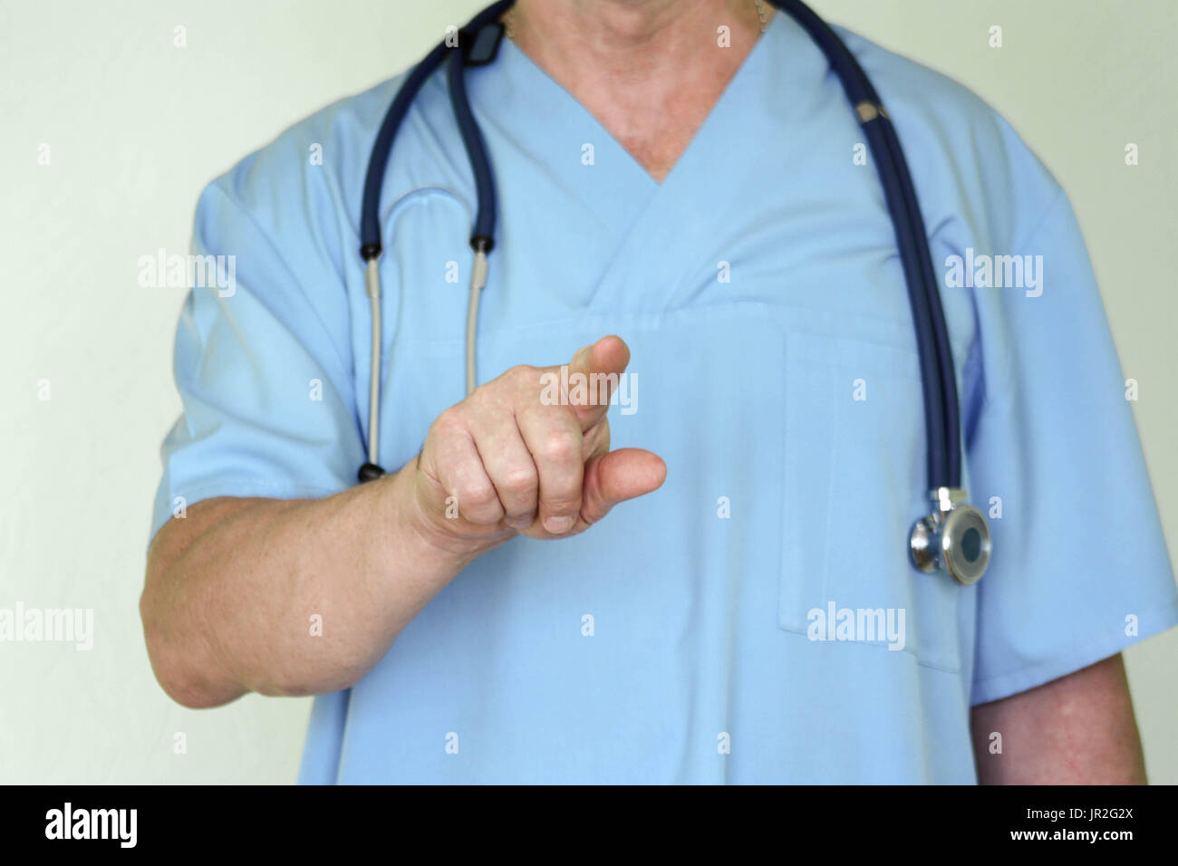 Medical doctor concept doctor pointing finger Stock Photo - Alamy