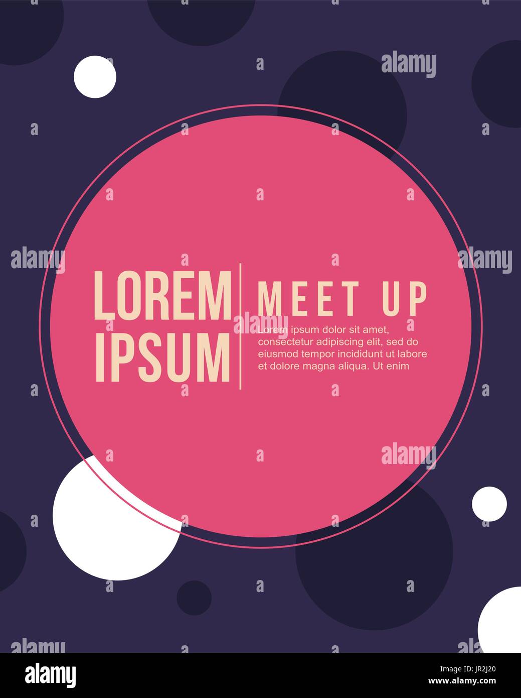 cool colorful background meet up card with bubble style Stock Vector ...