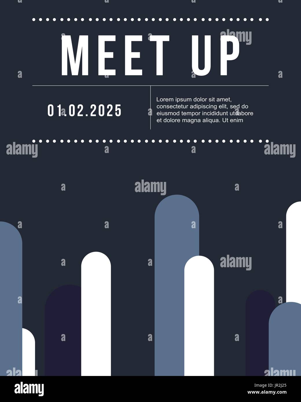 cool colorful background meet up card design collection Stock Vector ...