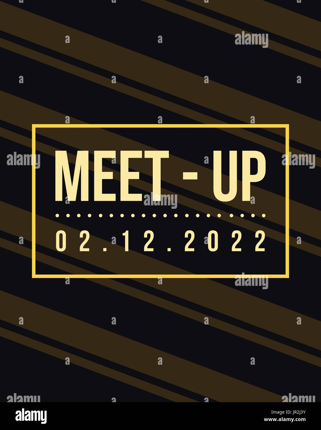 Geometric cover design meet up card brown background Stock Vector Image ...