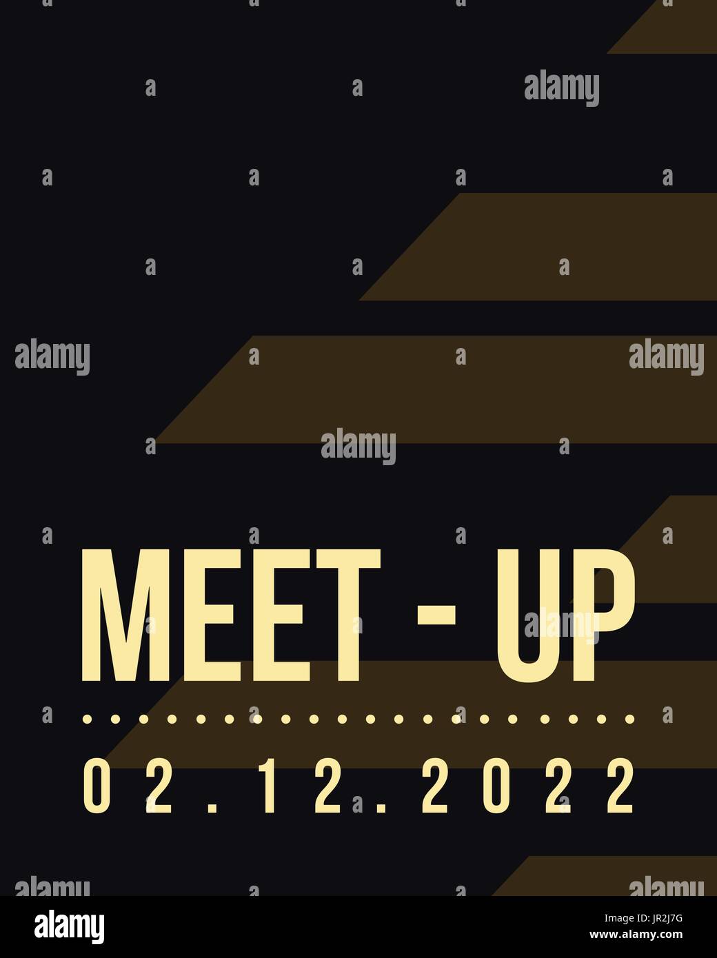 Brown background meet up card Geometric cover design Stock Vector Image ...