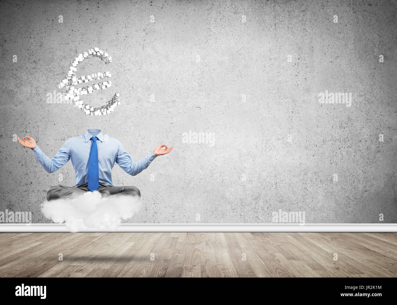 Headless meditating businessman Stock Photo - Alamy