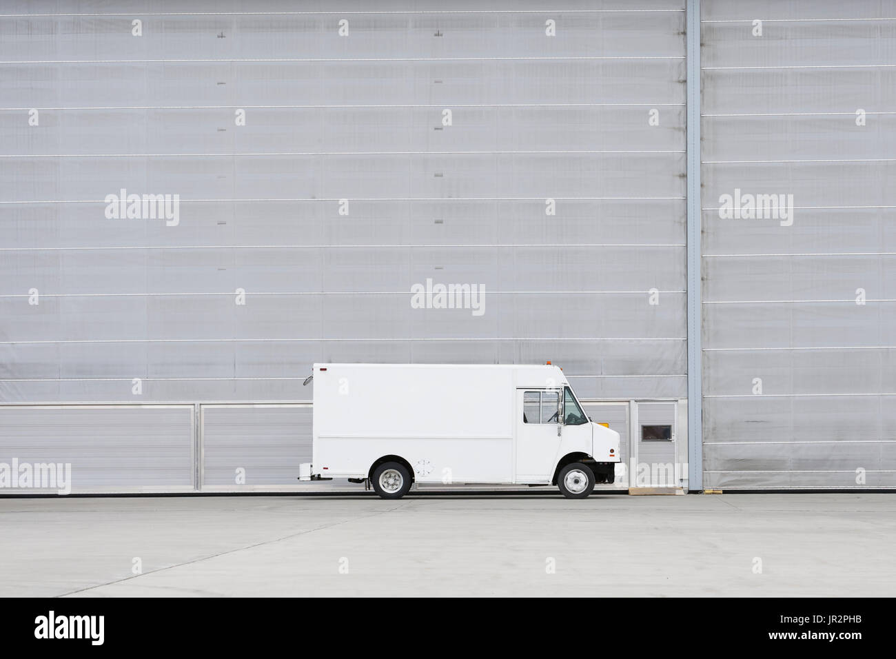 Delivery Van Parked In Front Of A Hangar, Anchorage, Southcentral ...
