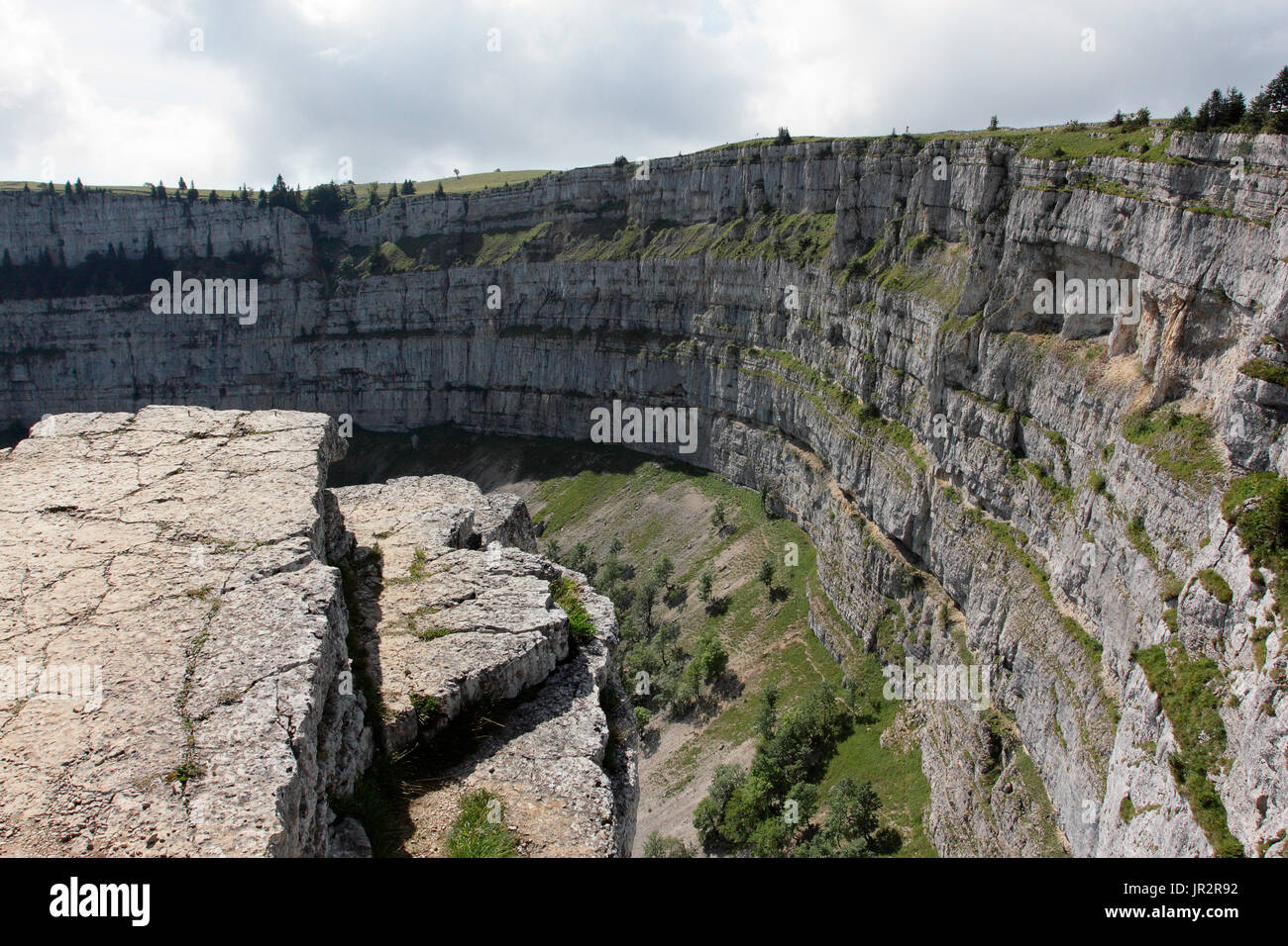 Geological cirque of Creux du Van, Jura, Switzerland Stock Photo - Alamy