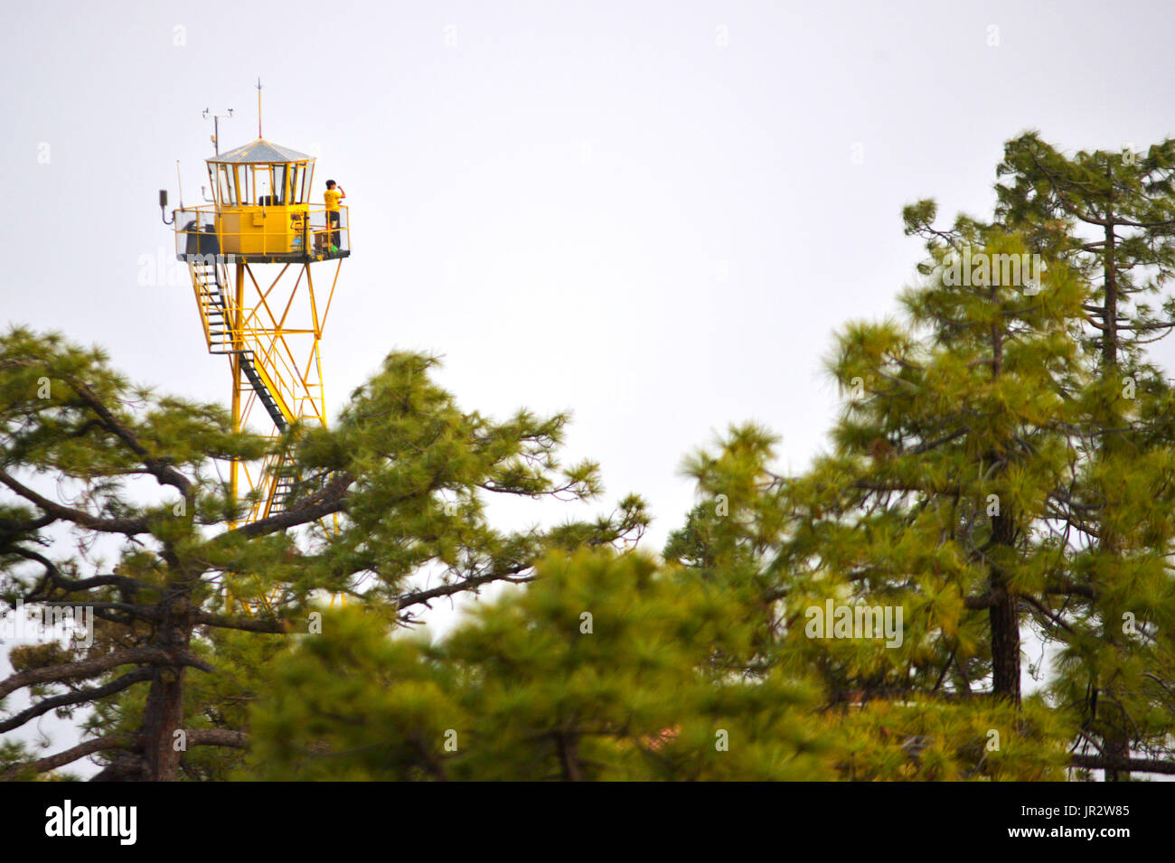Fire guard tower, Tenerife. Canary Islands Stock Photo - Alamy