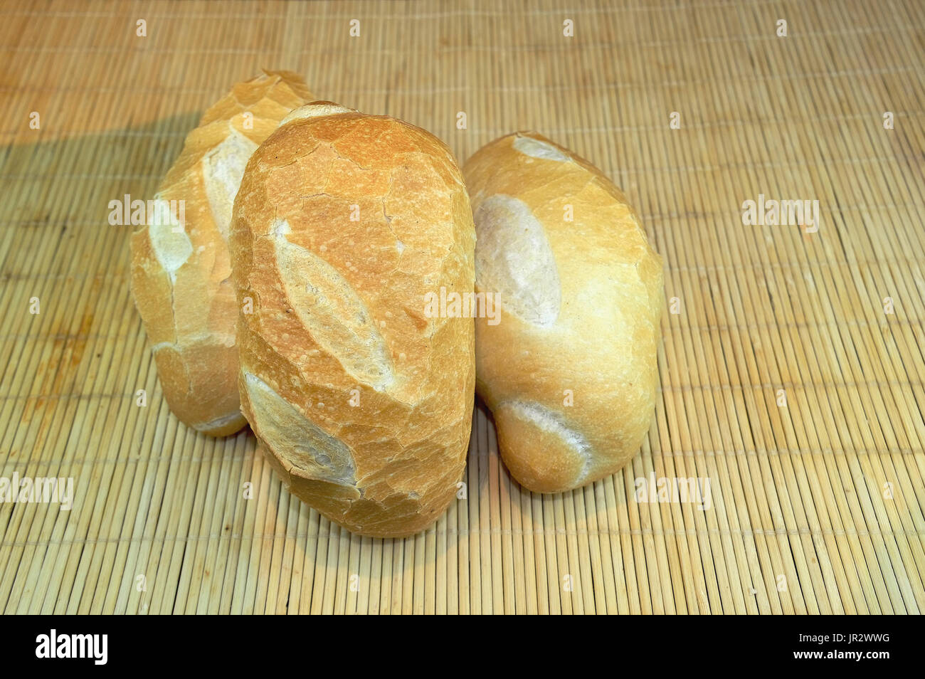 High Angle view of some Roll Breads isolated on black background Stock ...