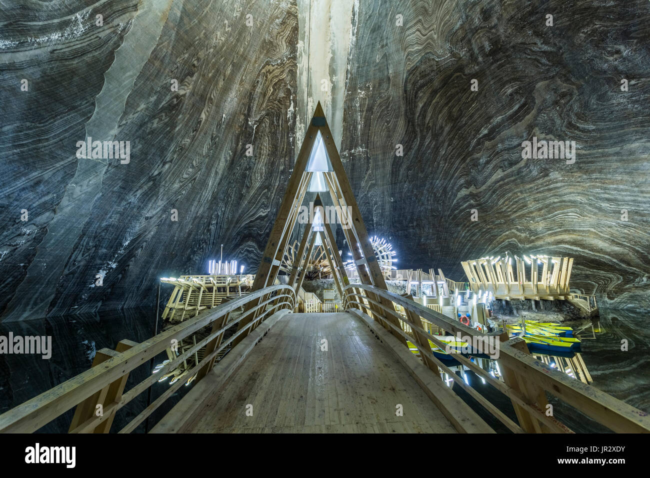 The Turda Salt Mine in Romania - one of the coolest underground place ...