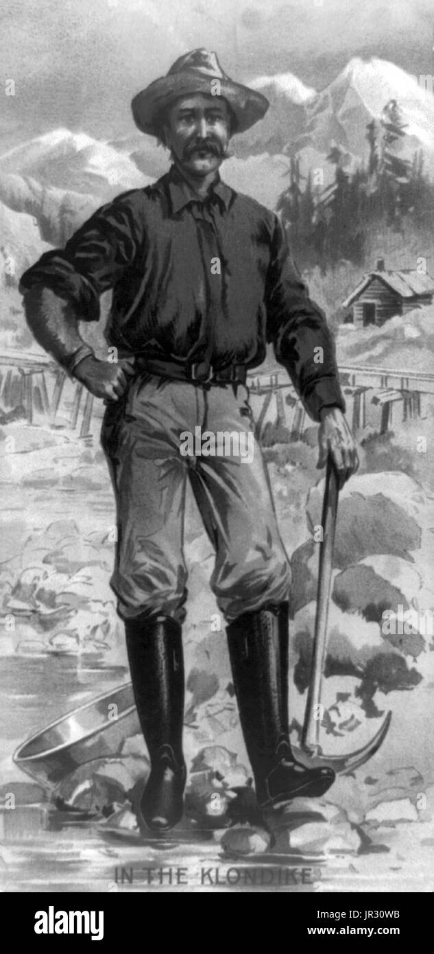 Gold rush panning in Black and White Stock Photos & Images - Alamy