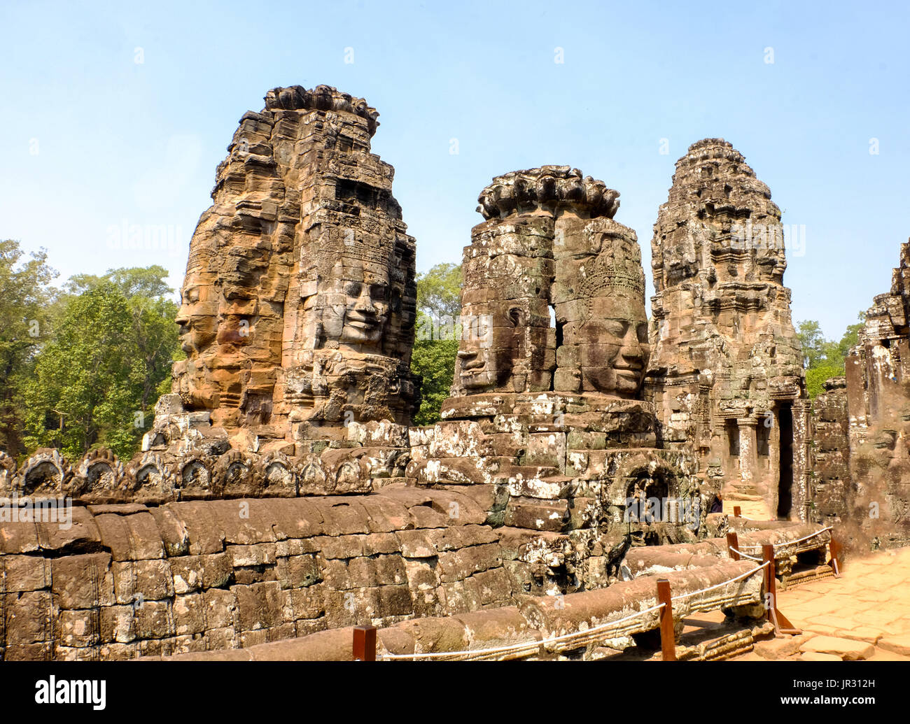 angkor wat Cambodia stone faces Stock Photo - Alamy