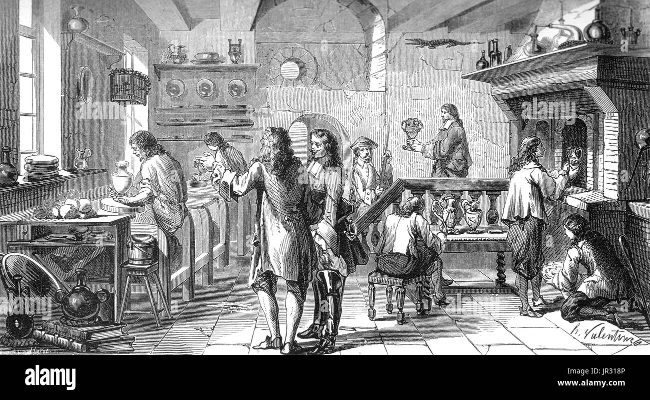18th century laboratory Black and White Stock Photos & Images - Alamy