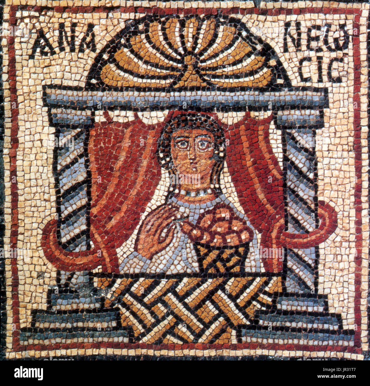 Byzantine Mosaic, Ananewsis. Theodorias (modern Qasr Libya) was a ...