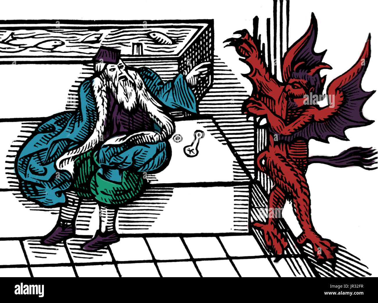 The Devil Hates Hygiene,Public Bathroom,1590s Stock Photo - Alamy