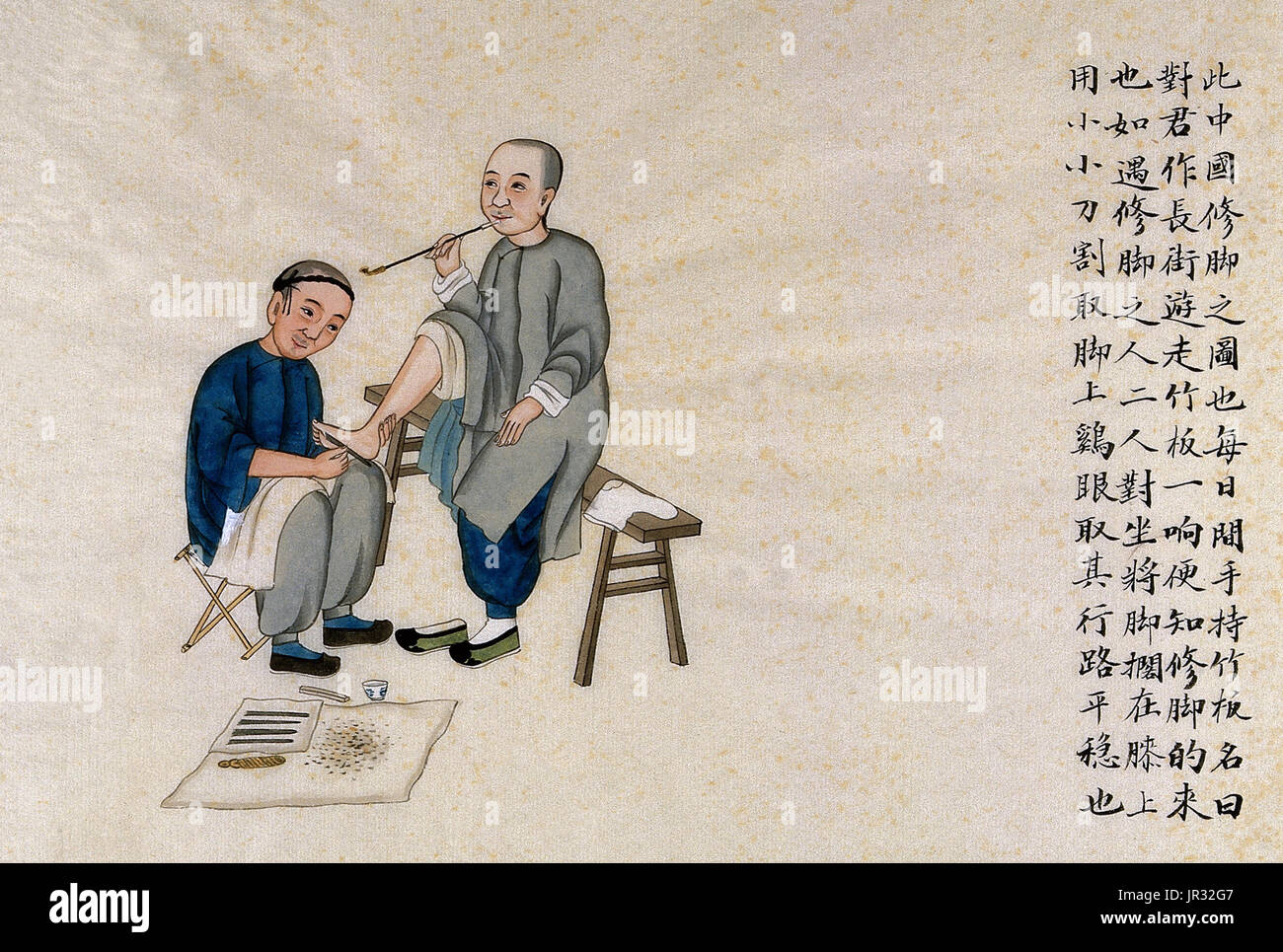 Chinese Foot Massage,1890s Stock Photo - Alamy