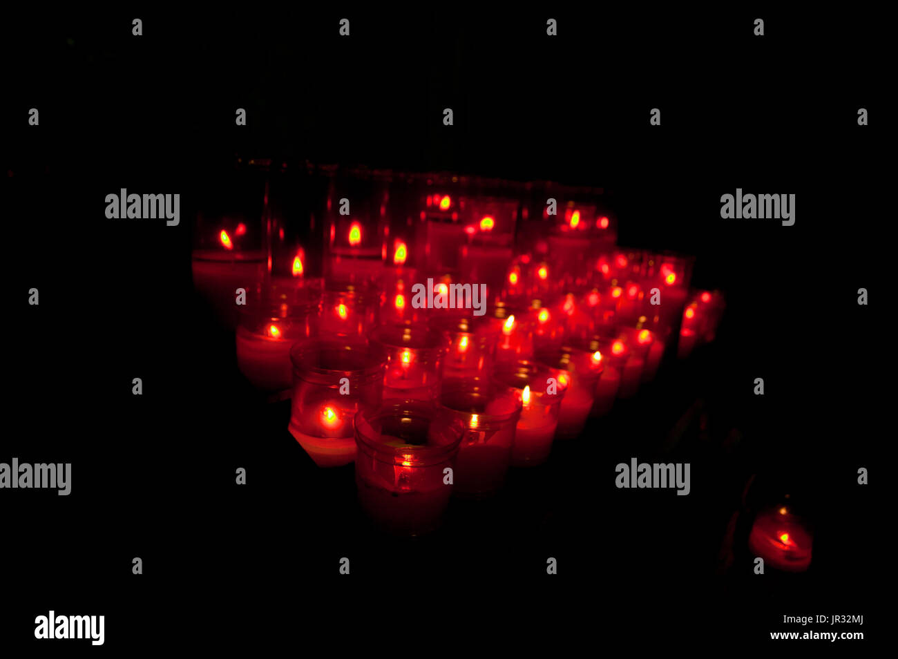 Candles light in the shadow Stock Photo - Alamy