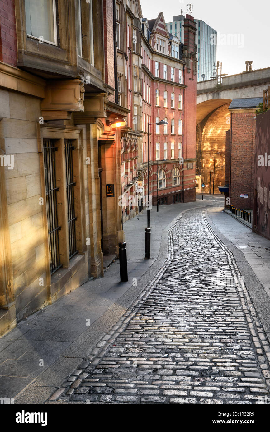 A street of medieval town in Newcastle , Europe Stock Photo - Alamy