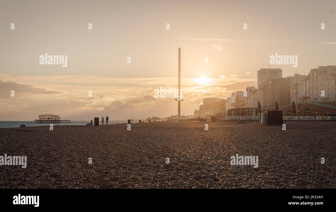 Sunset beautiful brighton pier hi-res stock photography and images - Alamy