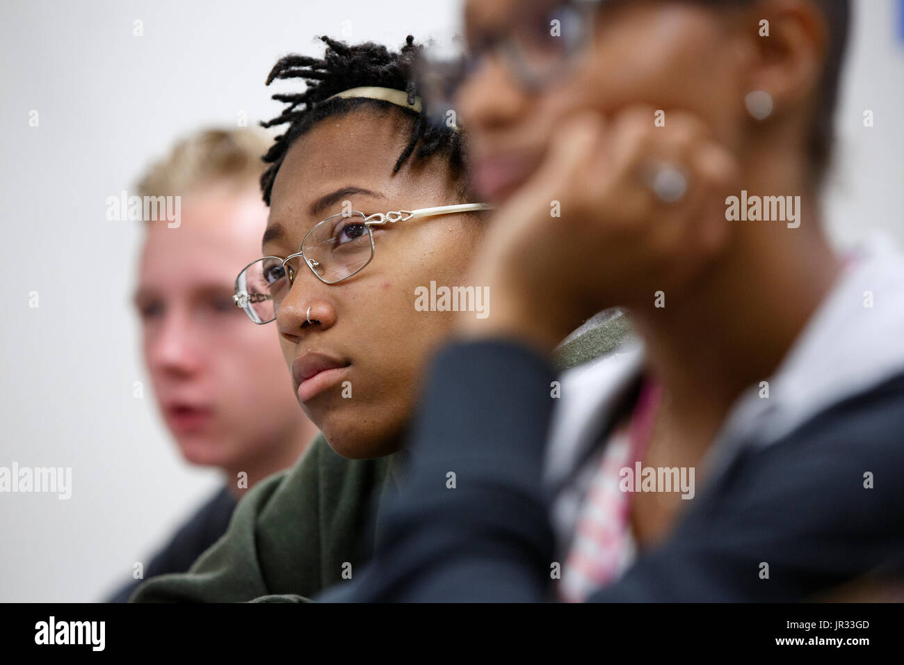 Students attentive in class hi-res stock photography and images - Alamy