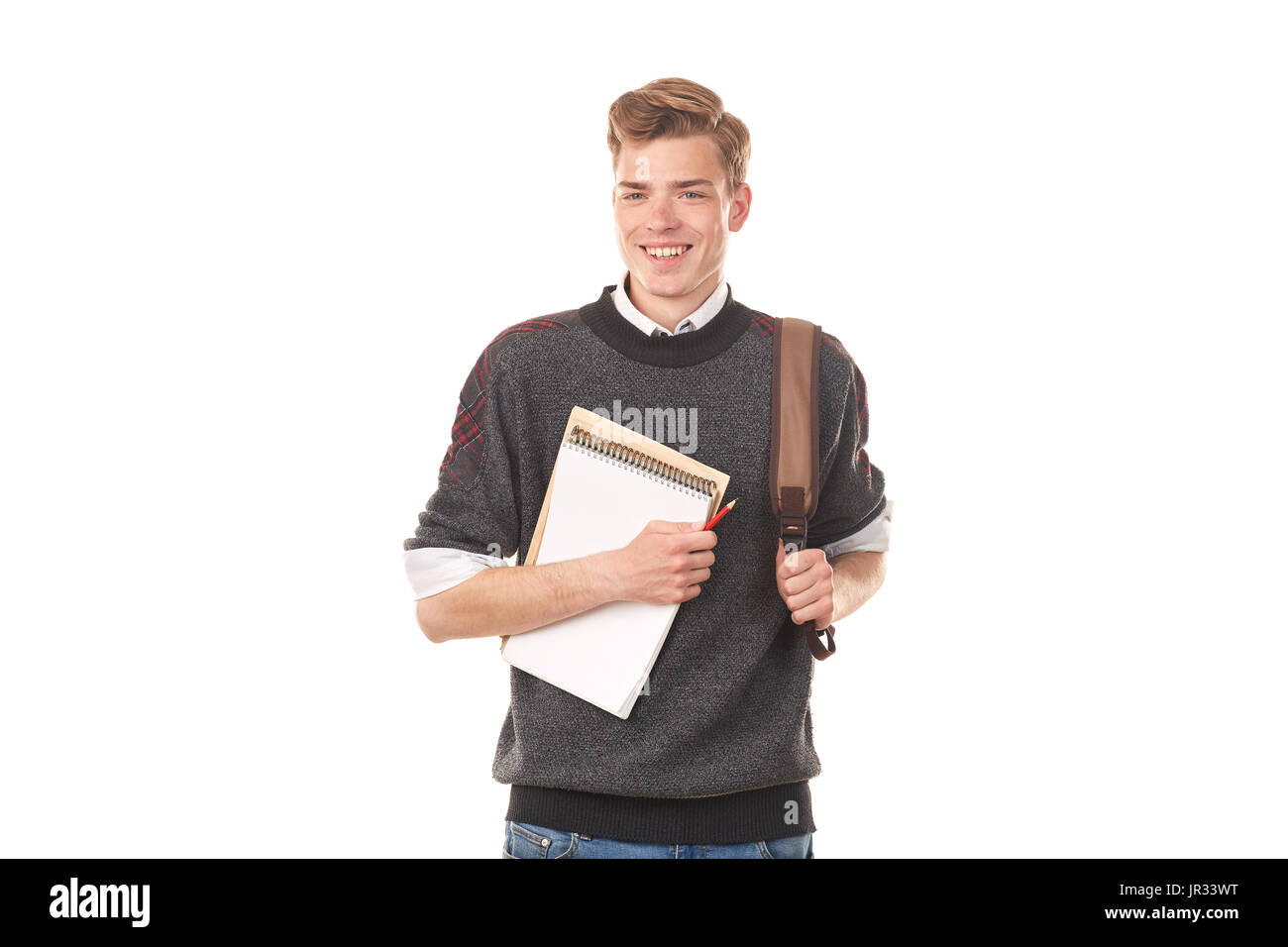 Teenage college boy Stock Photo - Alamy