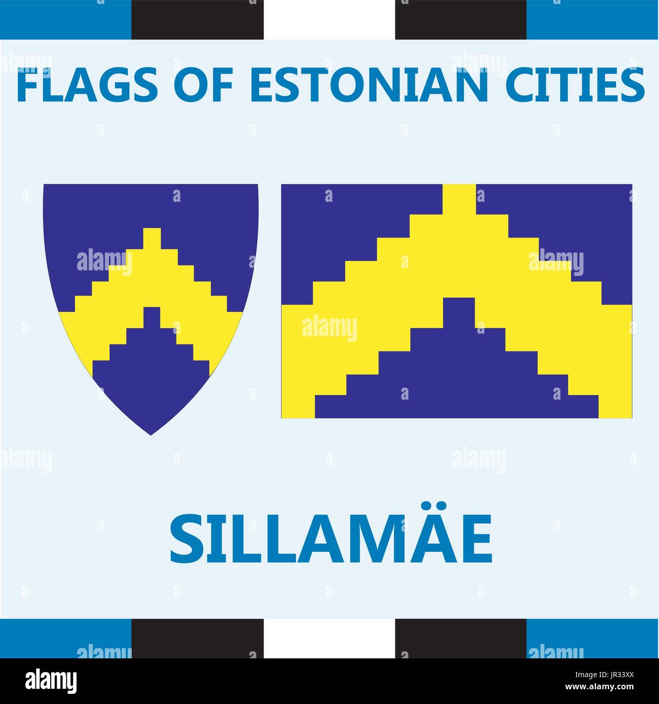 Flag of Estonian city Sillamae Stock Vector Image & Art - Alamy