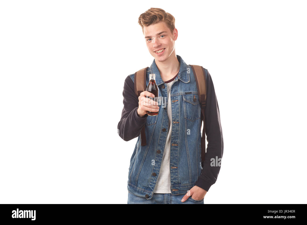 Handsome guy with cola Stock Photo - Alamy