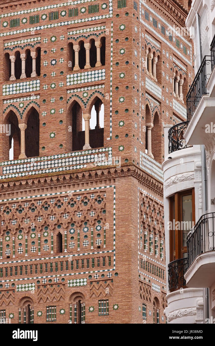 El Salvador. Mudejar art tower in Teruel. Spain heritage. Architecture ...
