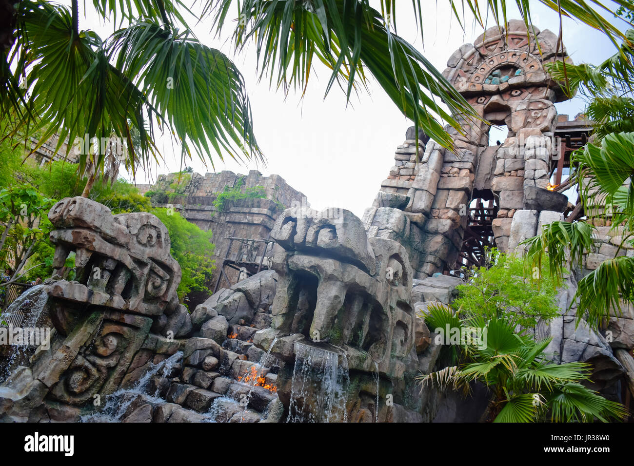 CHIBA, JAPAN: Raging Spirits attraction in Lost River Delta area in ...
