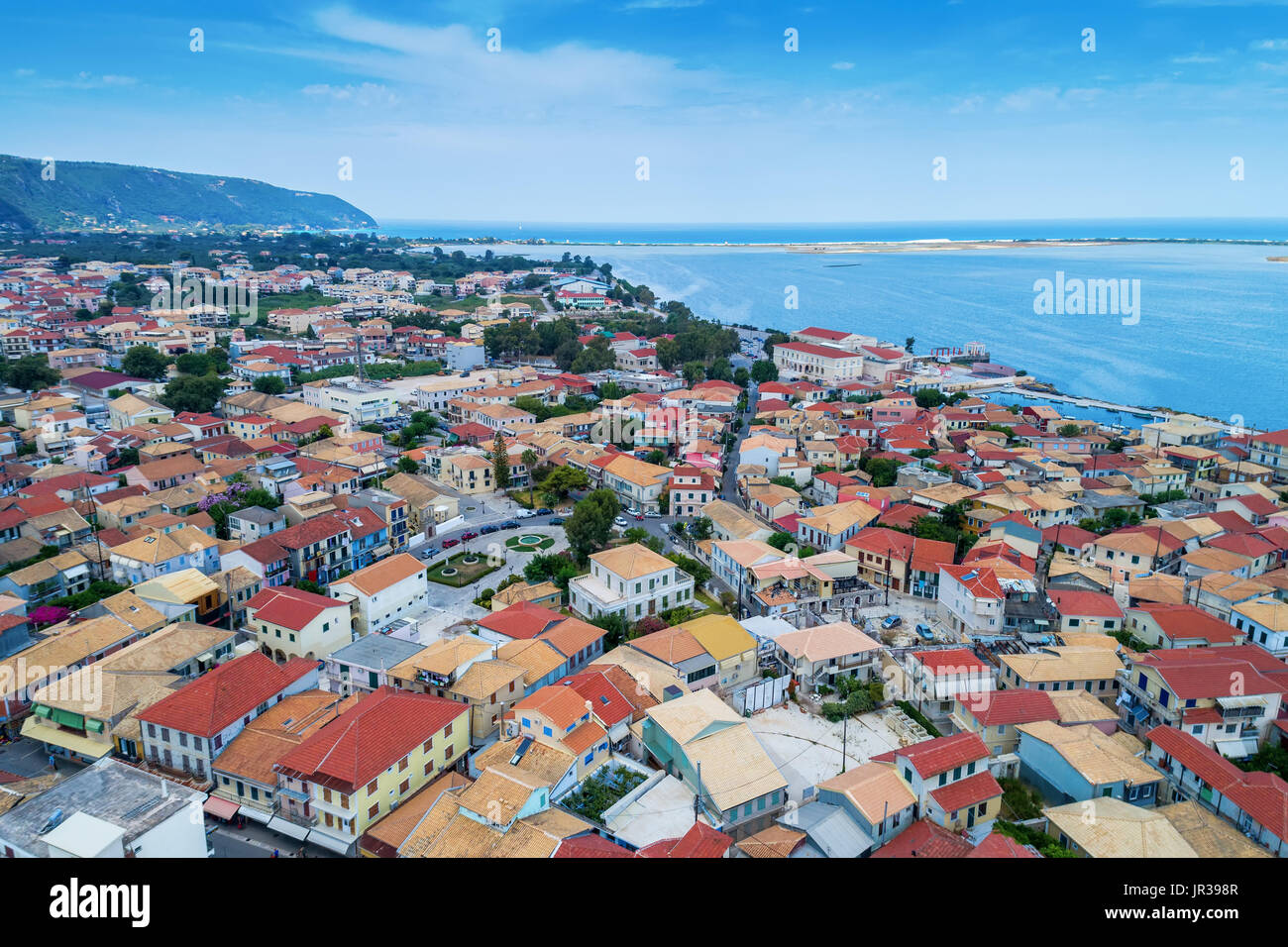 Aerial view of Lefkada town, Lefkada island, Greece Stock Photo - Alamy