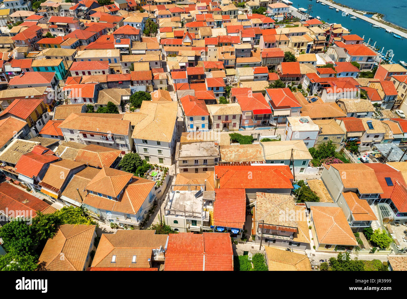 Aerial view of Lefkada town, Lefkada island, Greece Stock Photo - Alamy