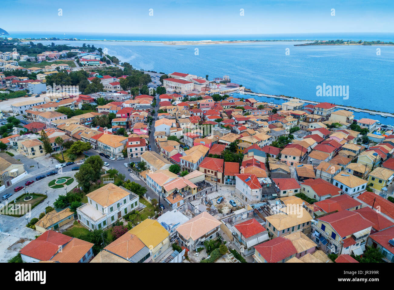 Aerial view of Lefkada town, Lefkada island, Greece Stock Photo - Alamy