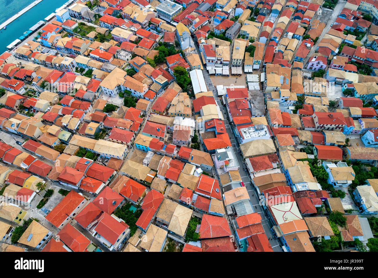 Aerial view of Lefkada town, Lefkada island, Greece Stock Photo - Alamy