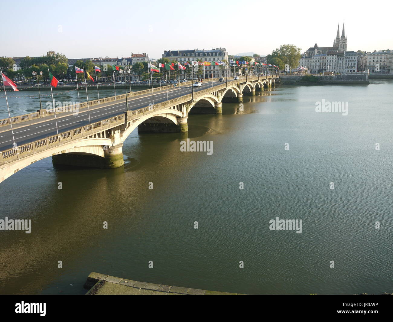 Bridge over Adour river in Bayonne, France Stock Photo - Alamy