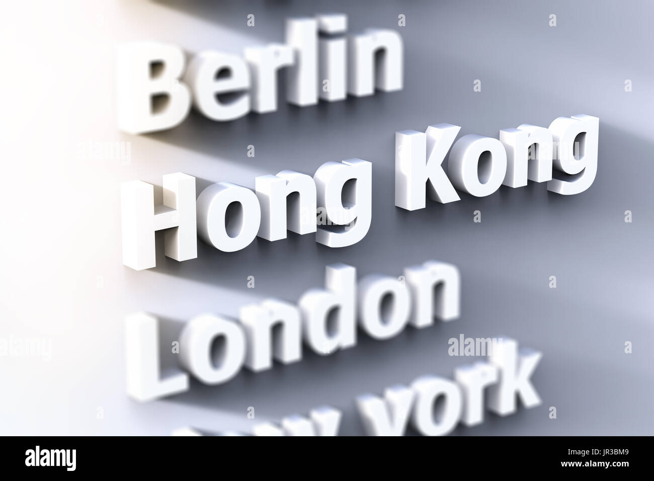 asian capital city focus on hong kong with grey background Stock Photo ...