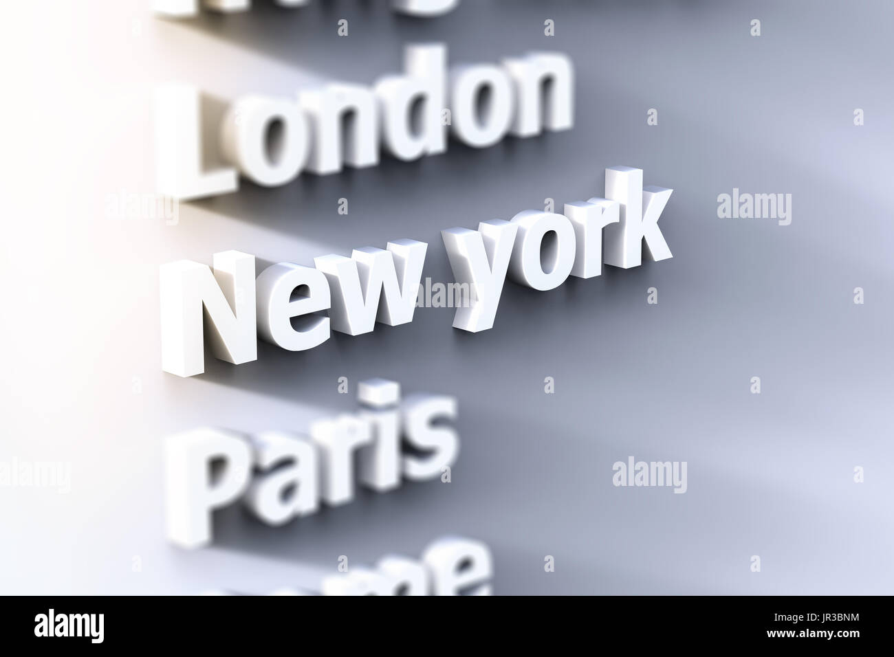 capital city focus on New york with grey background Stock Photo - Alamy